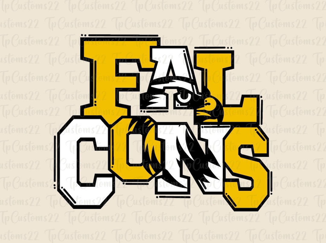 Falcons Yellow Football PNG, School Mascot Png, Yellow and White ...