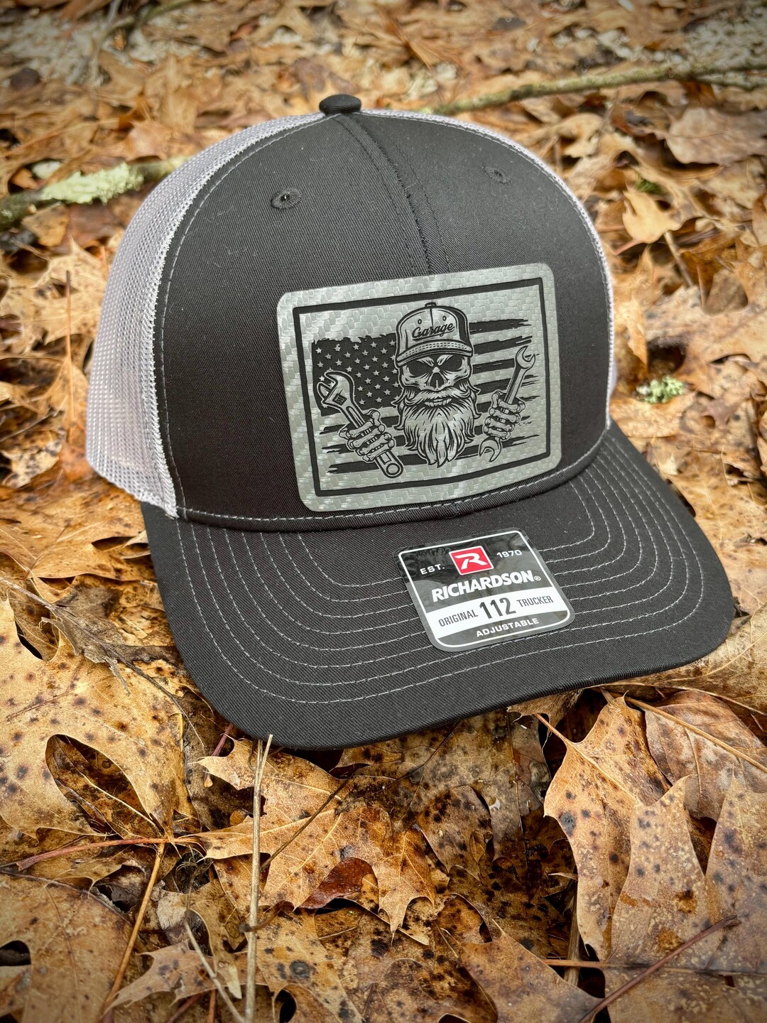 Mechanic Hat, Mechanics Hat, Mechanic Leather Patch Hat, Richardson 112 ...