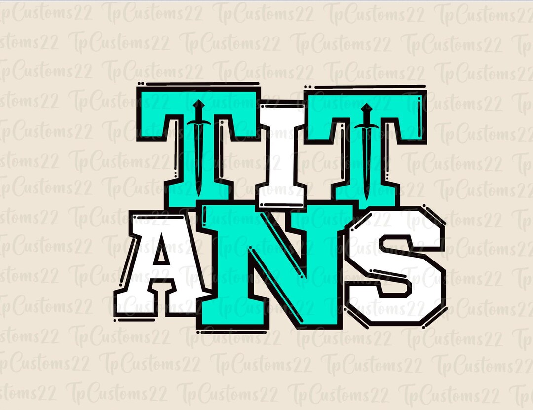 Titans Mint Football PNG, Football Png, Mint and White Titans, Football ...