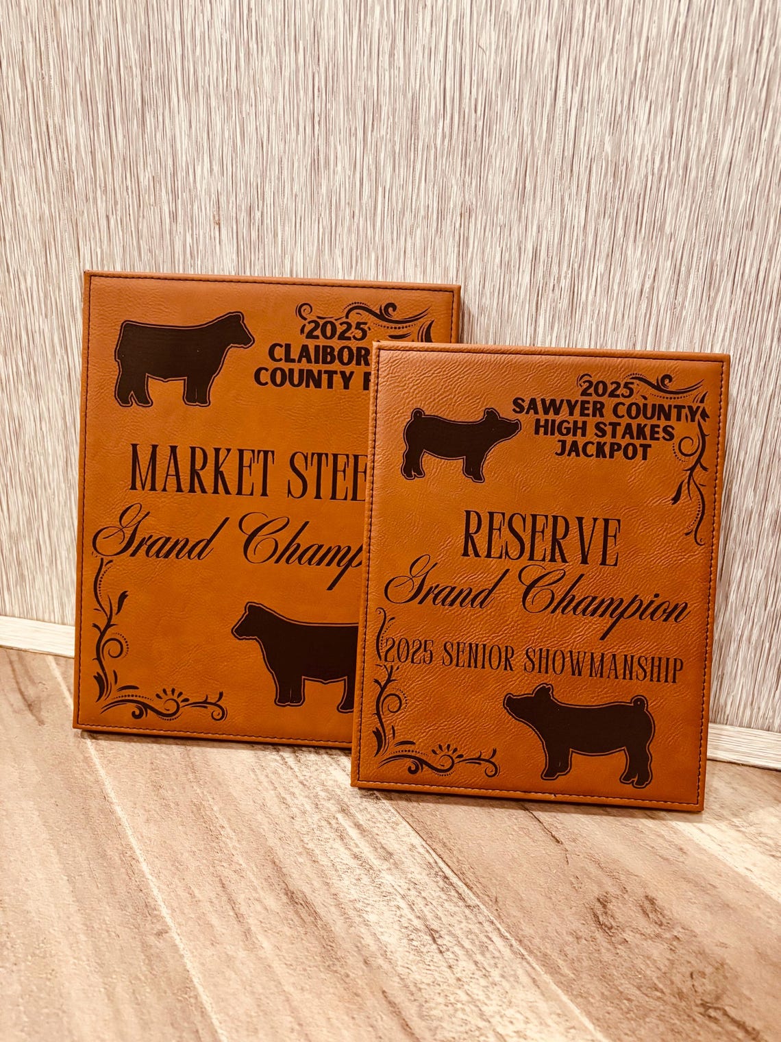 Livestock Showmanship Award, Engraved Leather Award, Livestock Award ...