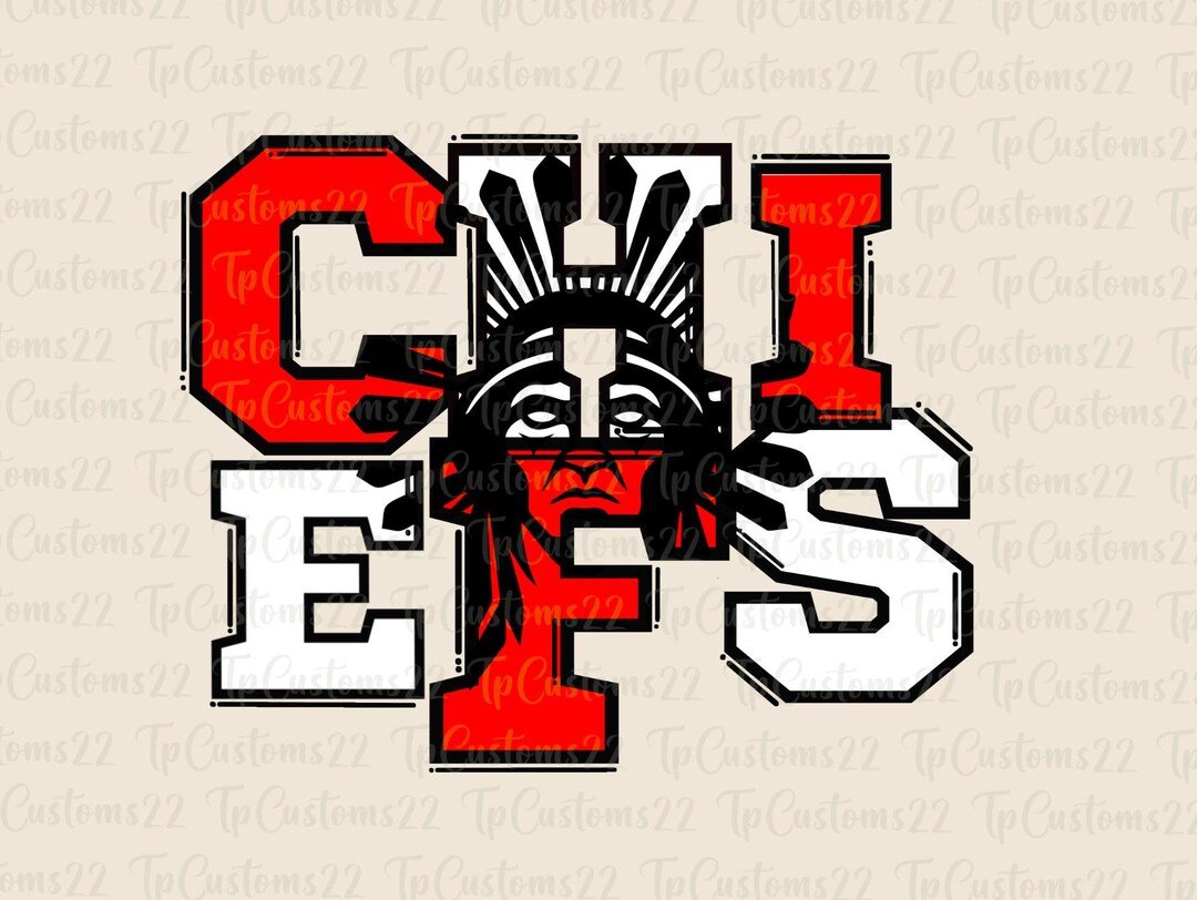 Chiefs Red Football PNG, School Mascot Png, Red and White Chiefs ...