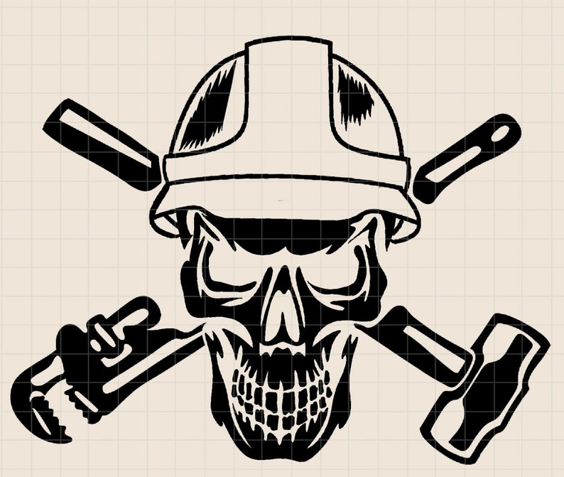 Oilfield Roughneck Skull Hard Hat PNG Rig Trash Roughneck - Etsy