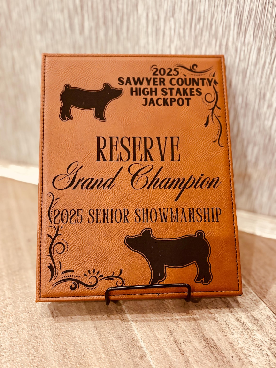Livestock Showmanship Award, Engraved Leather Award, Livestock Award ...
