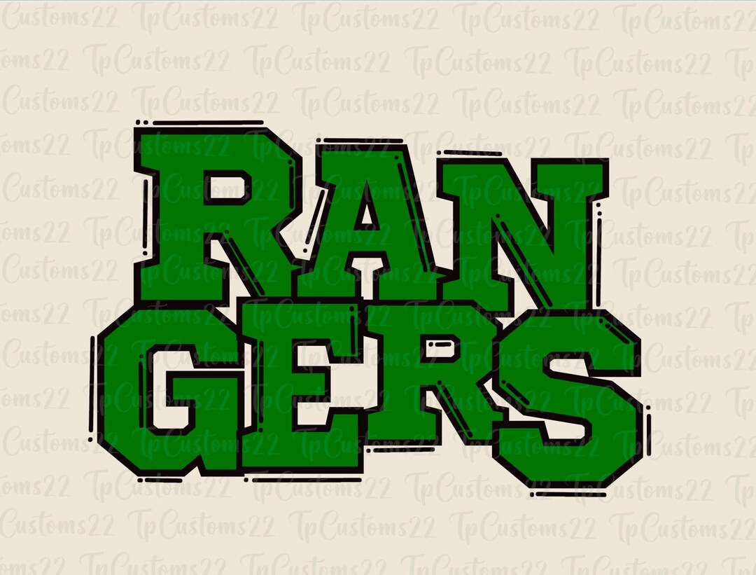 Rangers Green Football PNG, School Mascot Png, Green & White Rangers ...