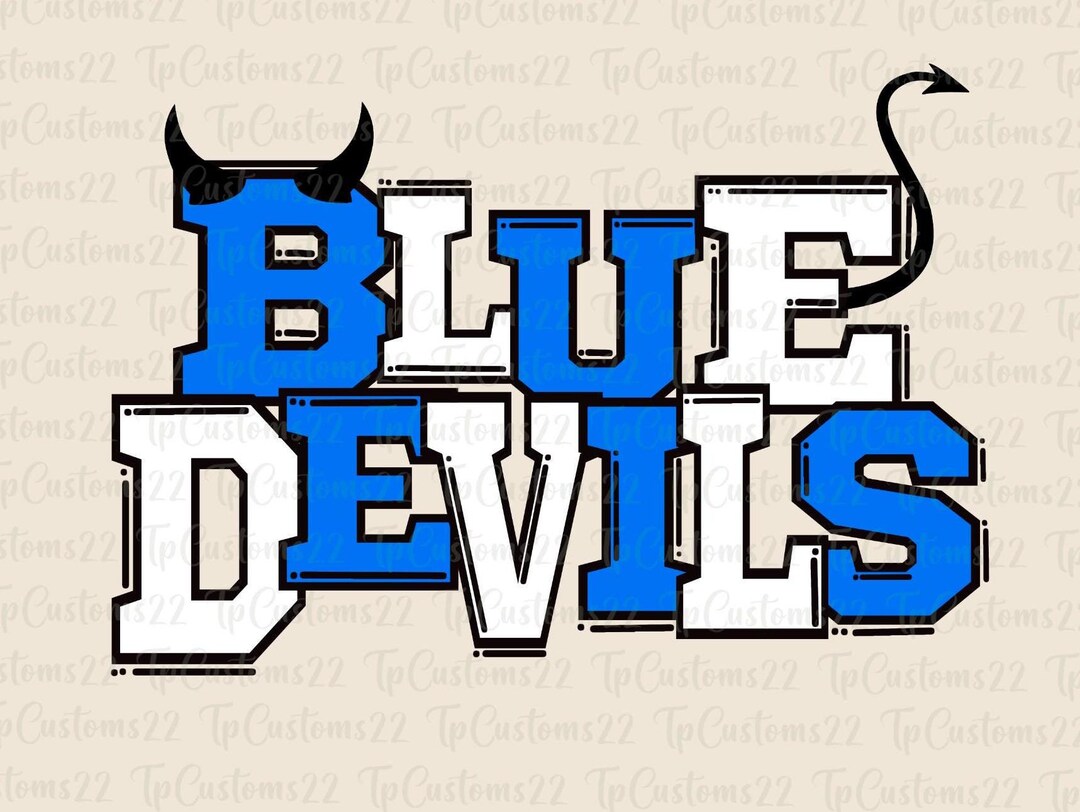 Blue Devils Blue Football PNG, School Mascot Png, Blue & White Blue ...