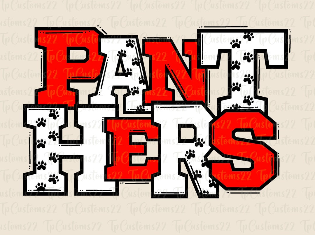 Football Panthers PNG, Football Png, Red and White Panthers, Football ...