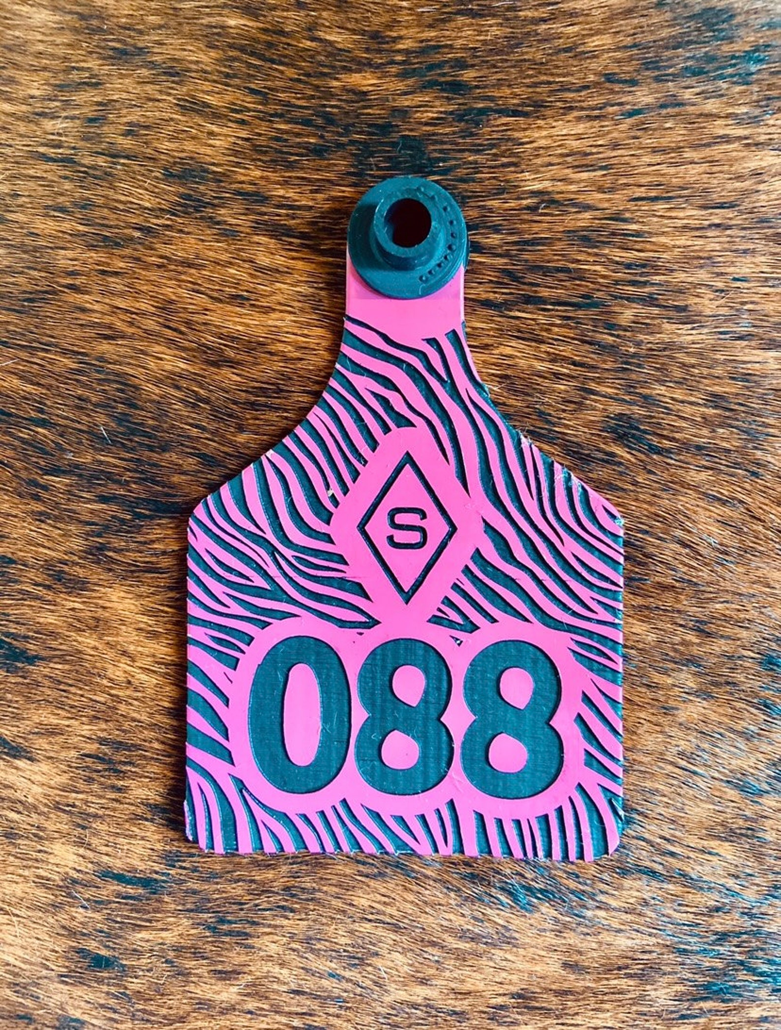Custom Zebra Engraved Cattle Ear Tag, Cattle Ear Tags, Custom Cattle ...