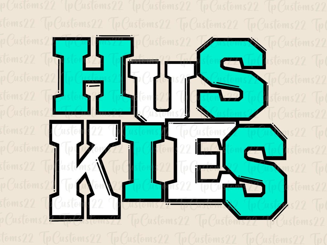 Huskies Mint Football PNG, School Mascot Png, Mint & White Huskies ...