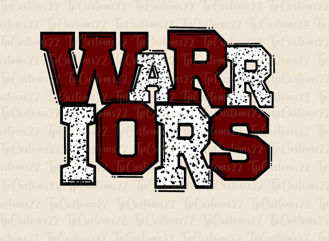 Warriors Maroon Football PNG, School Mascot Png, Maroon and White ...