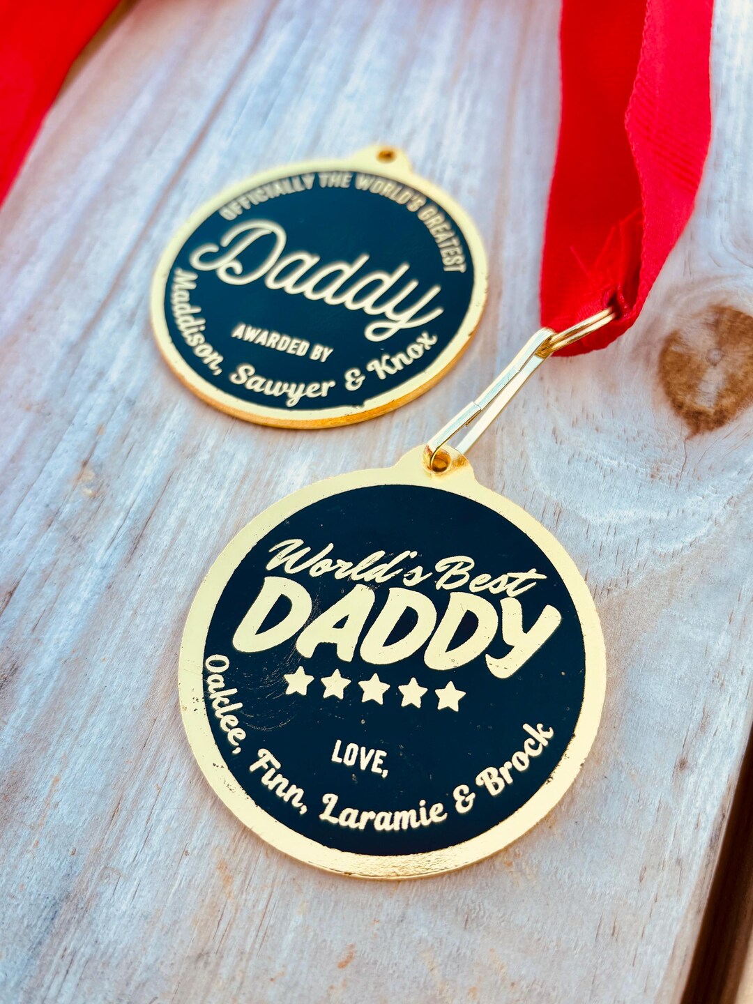 Father's Day Award Medals, Personalized Dad Award, Worlds Best Dad ...