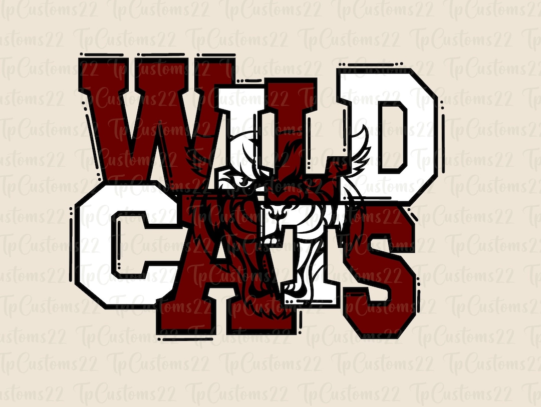 Wildcats Maroon Football PNG, School Mascot Png, Maroon and White ...