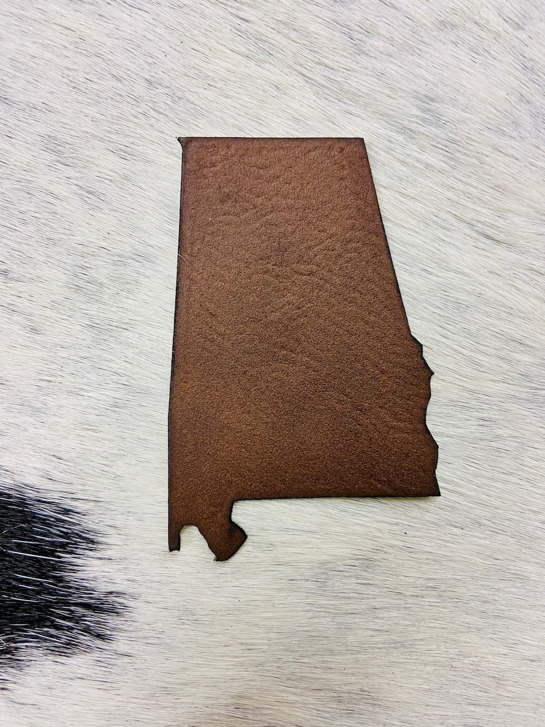 Blank Alabama State Leather Shape, Leatherette Patches With Adhesive ...