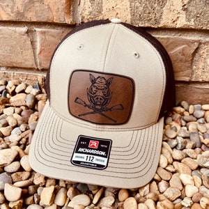 Hog Hunting, Boar Hunter, Feral Hogs Fishing, Leather Patch Hat ...
