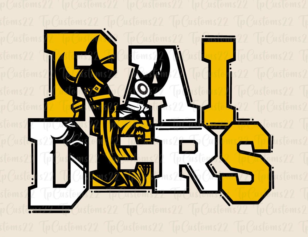 Raiders Yellow Football PNG, School Mascot Png, Yellow and White ...