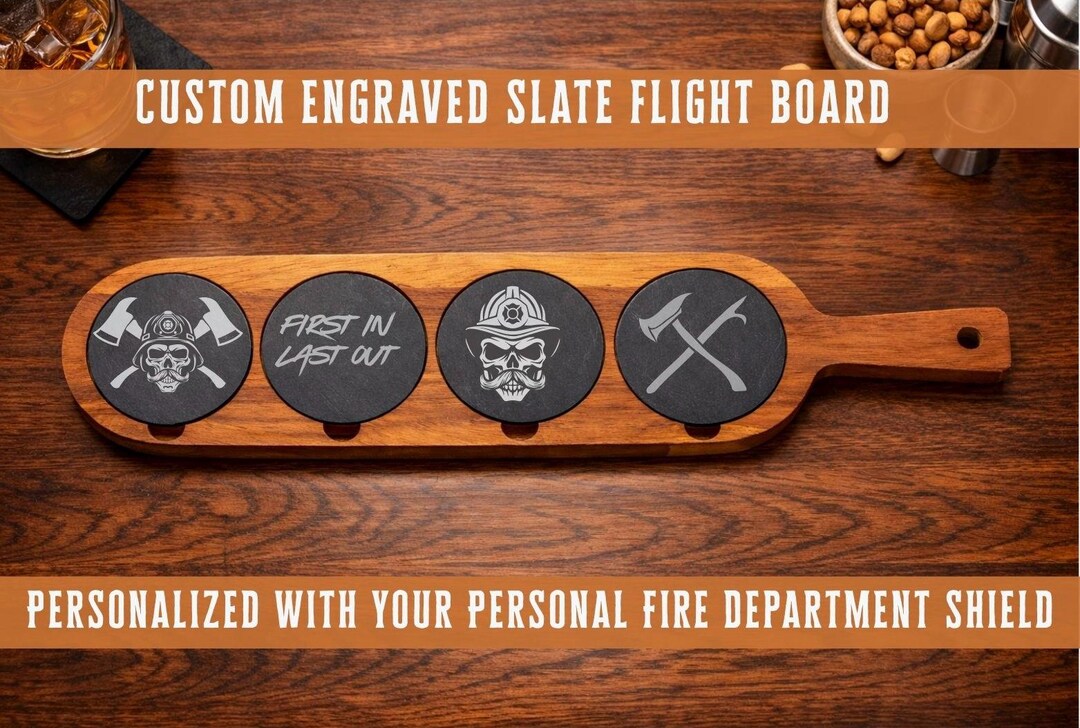 Custom Engraved Slate Flight Board – Firefighter Gift – Firefighter ...