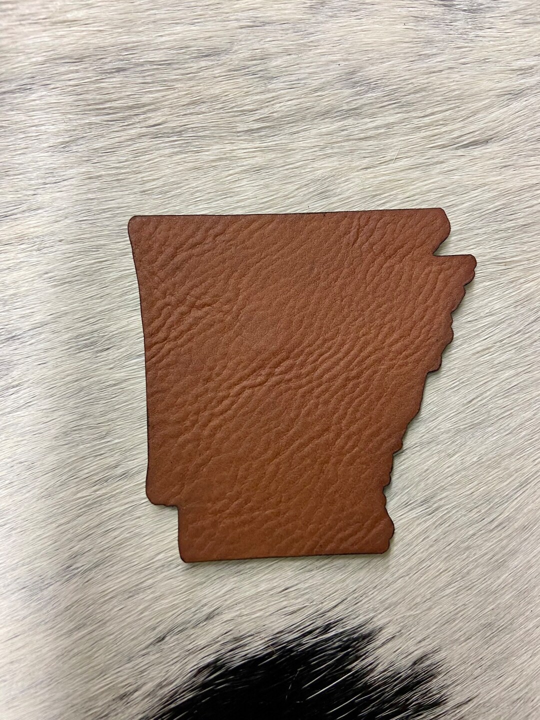 Blank Arkansas State Leather Shape, Leatherette Patches With Adhesive ...