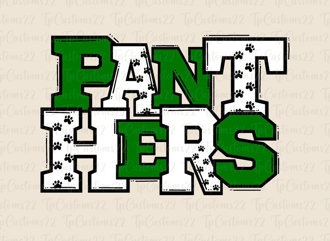 Football Panthers PNG, Football Png, Green and White Panthers, Football ...