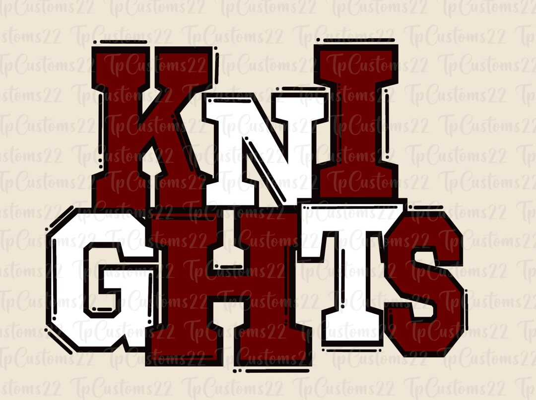 Knights Maroon Football PNG, School Mascot Png, Maroon and White ...
