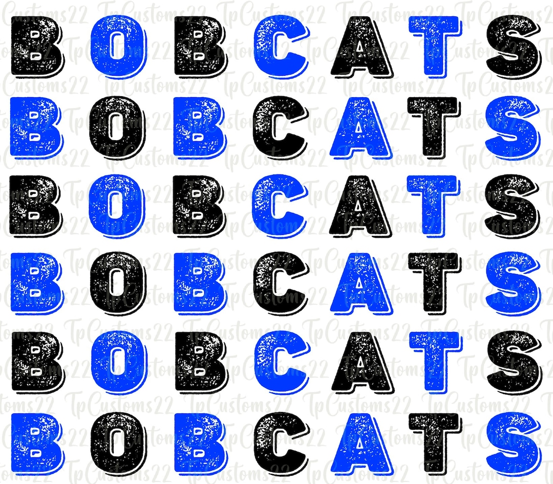 Bobcats PNG, School Mascot Png, Black and Blue Bobcat, School Colors ...