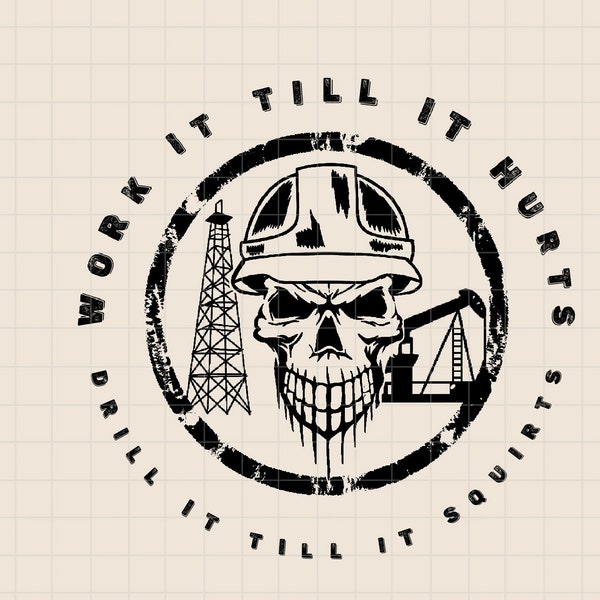Oil Rigger Skull Svg - Etsy
