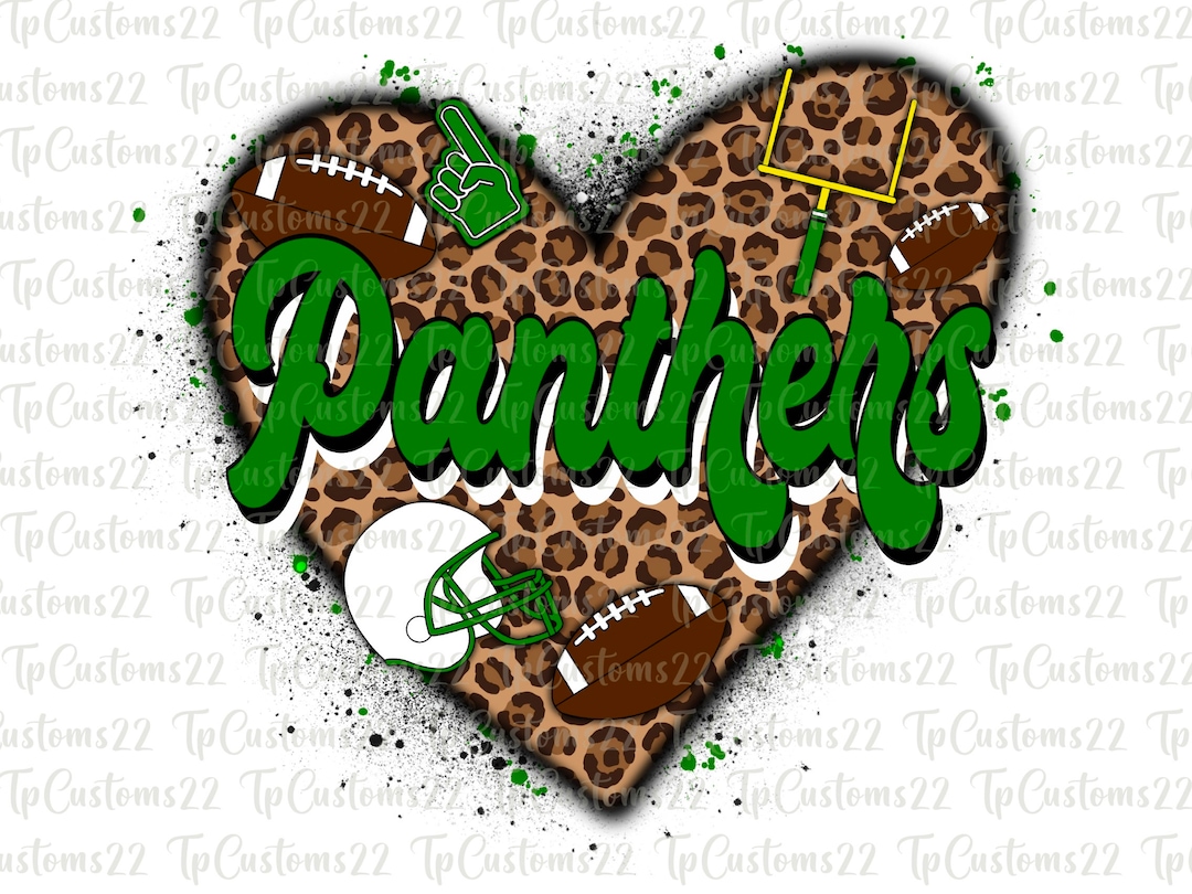 Football Panthers PNG, Football Png, Green and White Panthers, Football ...