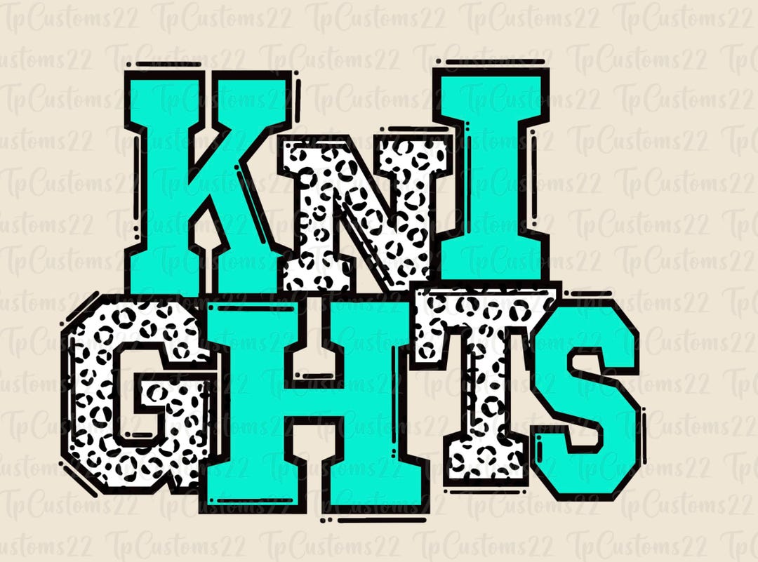 Knights Mint Football PNG, School Mascot Png, Mint and White Knights ...