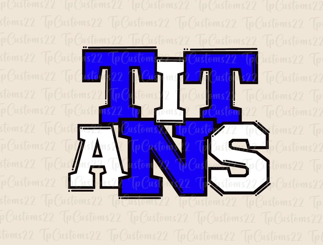 Titans Blue Football PNG, Football Png, Blue and White Titans, Football ...