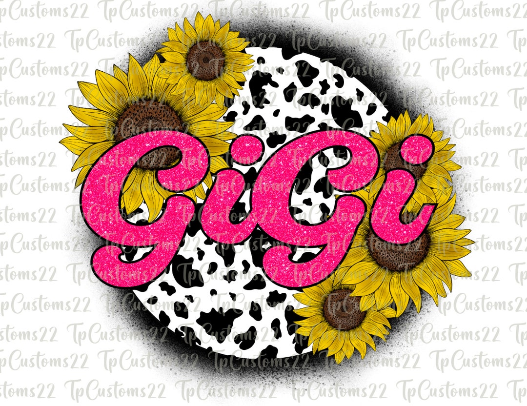Sunflower Gigi Cow PNG, Cow Print Png, Sunflower Gigi Png, Western Gigi ...