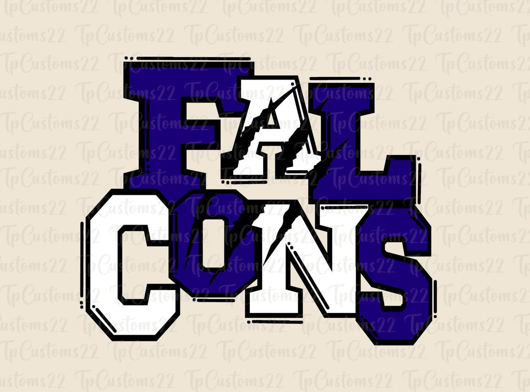 Falcons Navy Football PNG, School Mascot Png, Navy and White Falcons ...