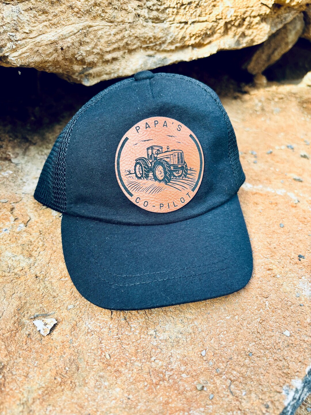 Papa's Co-pilot Tractor Hat, Tractor Hat, Personalized Baby Hat, Farm ...