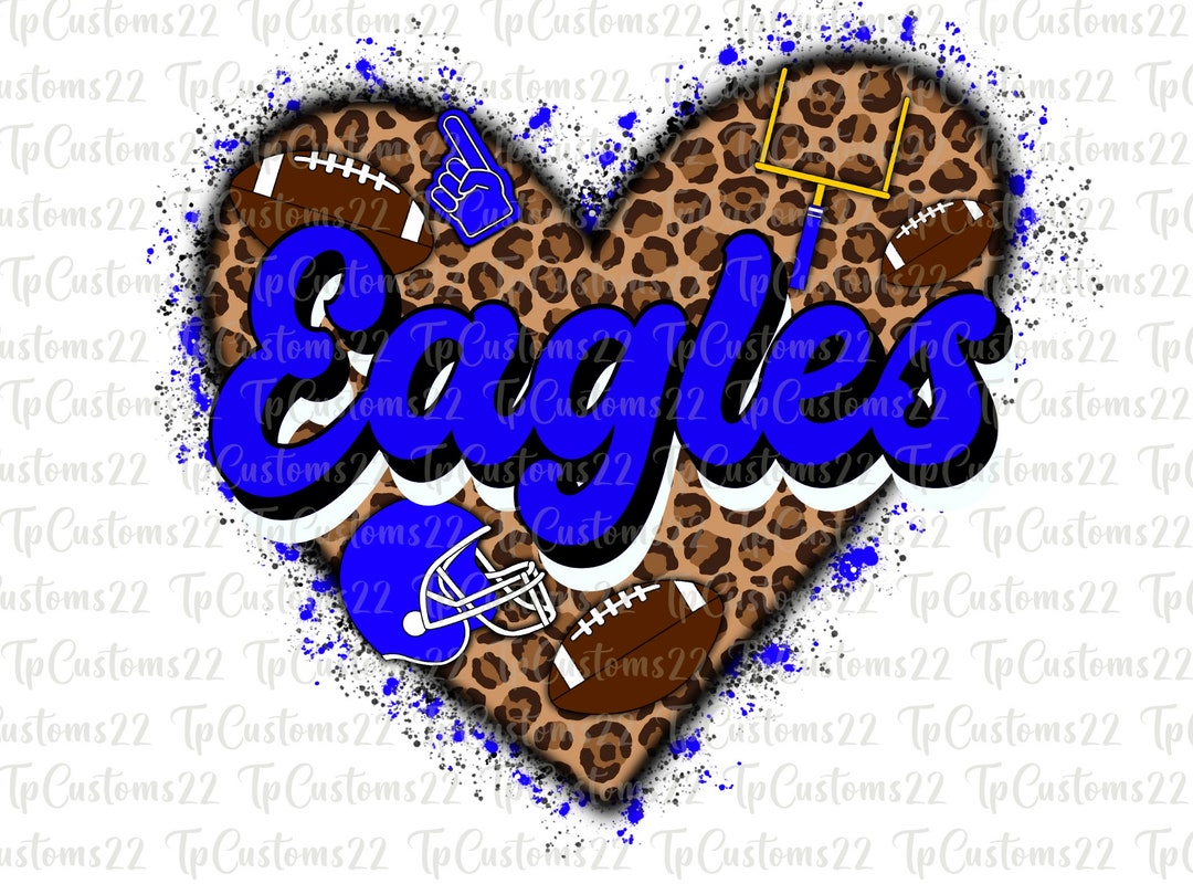 Eagles Football PNG, Football Png, Blue and White Eagles, Football ...