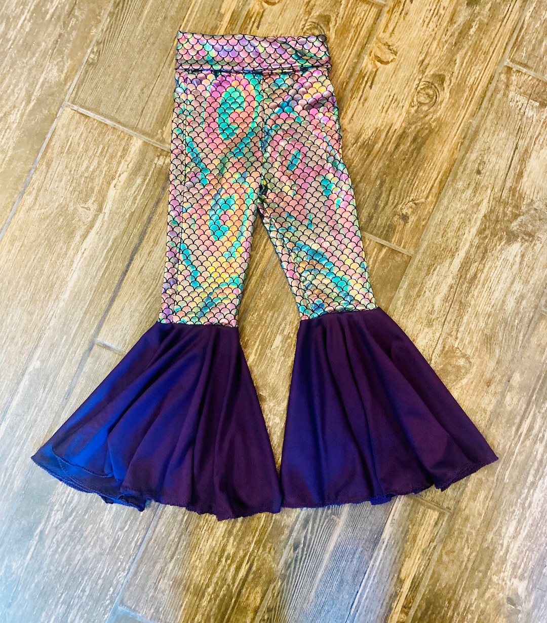 Kids Bell Bottoms, Mermaid Bell Bottoms, Two Tone Bell Bottoms, Toddler ...