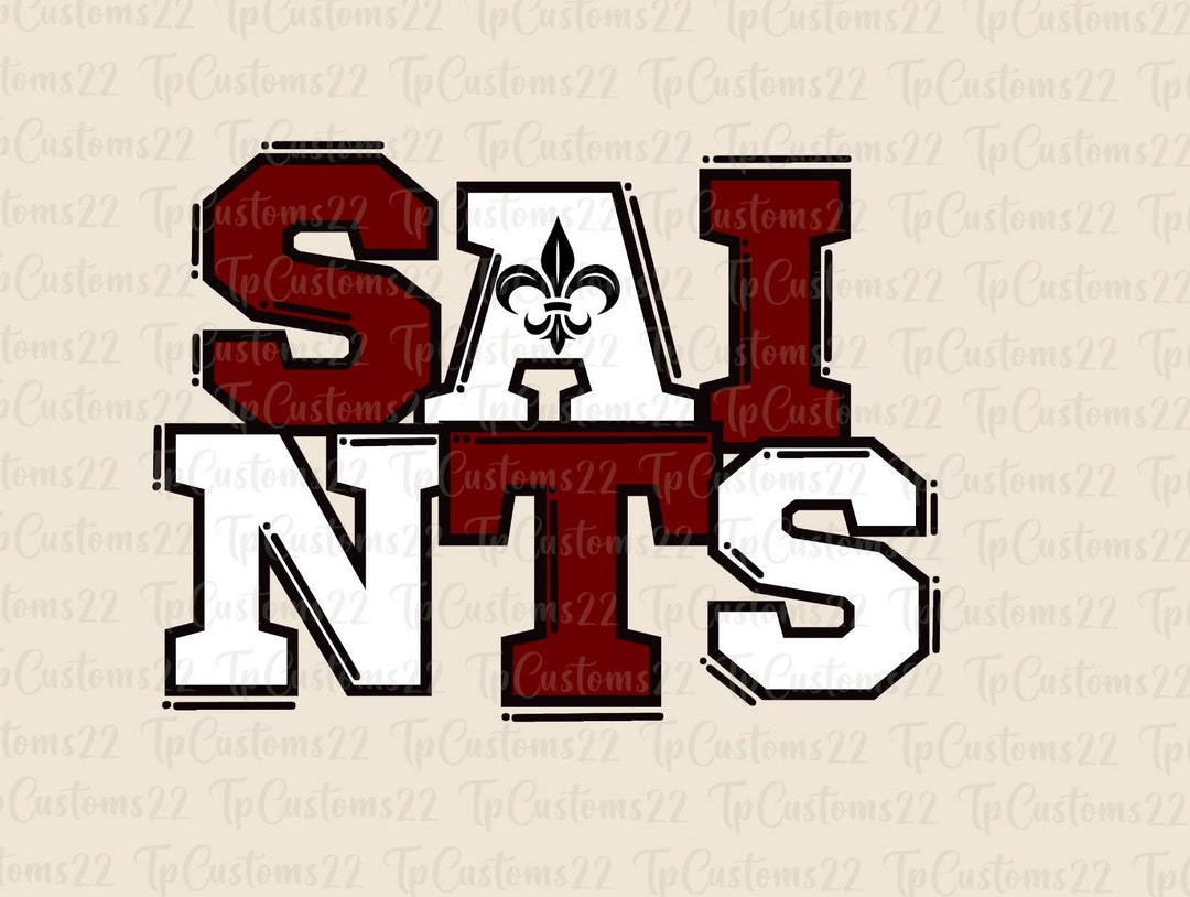 Saints Maroon Football PNG, School Mascot Png, Maroon and White Saints ...