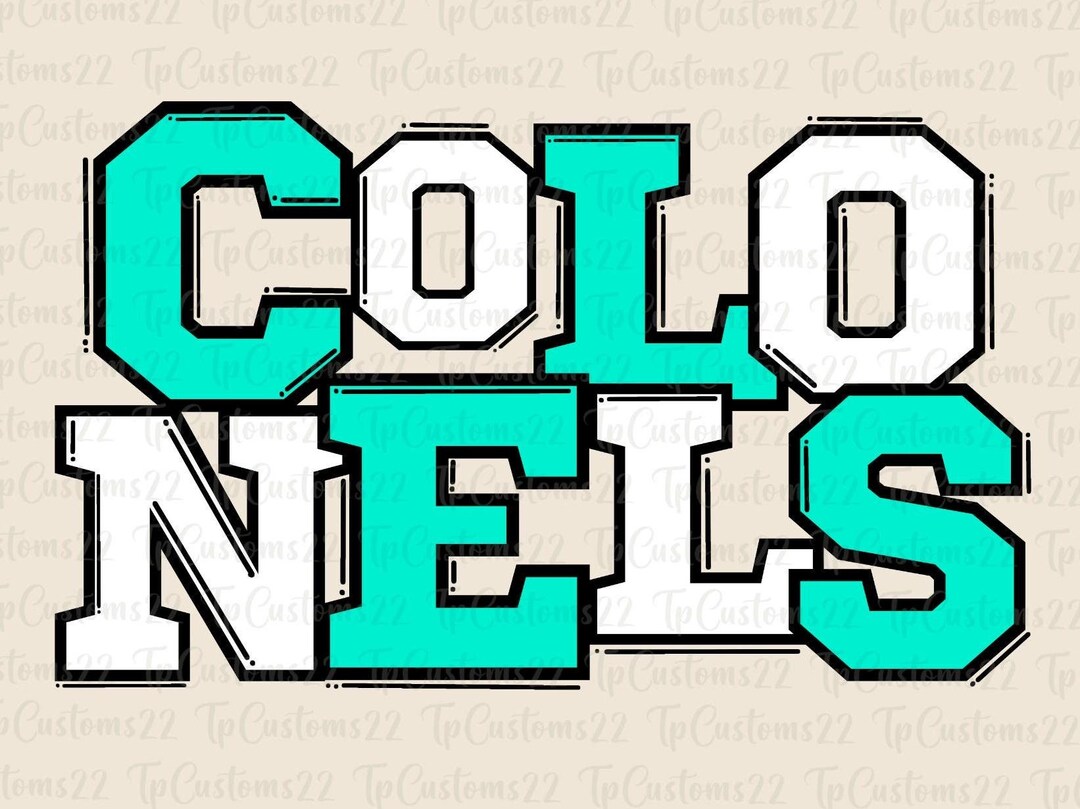 Colonels Mint Football PNG, School Mascot Png, Mint & White Colonels ...