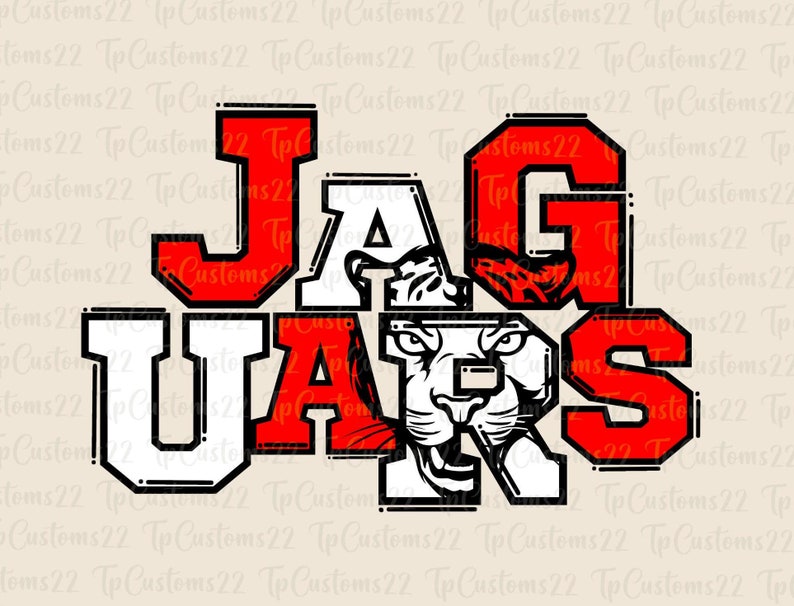 Jaguars Red Football PNG, School Mascot Png, Red & White Jaguars ...