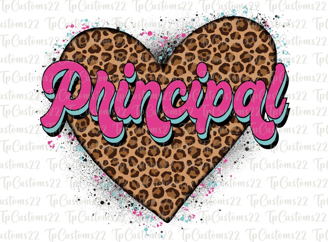 Retro Leopard Principal Sublimation Designs Downloads, Lightening Bolt ...