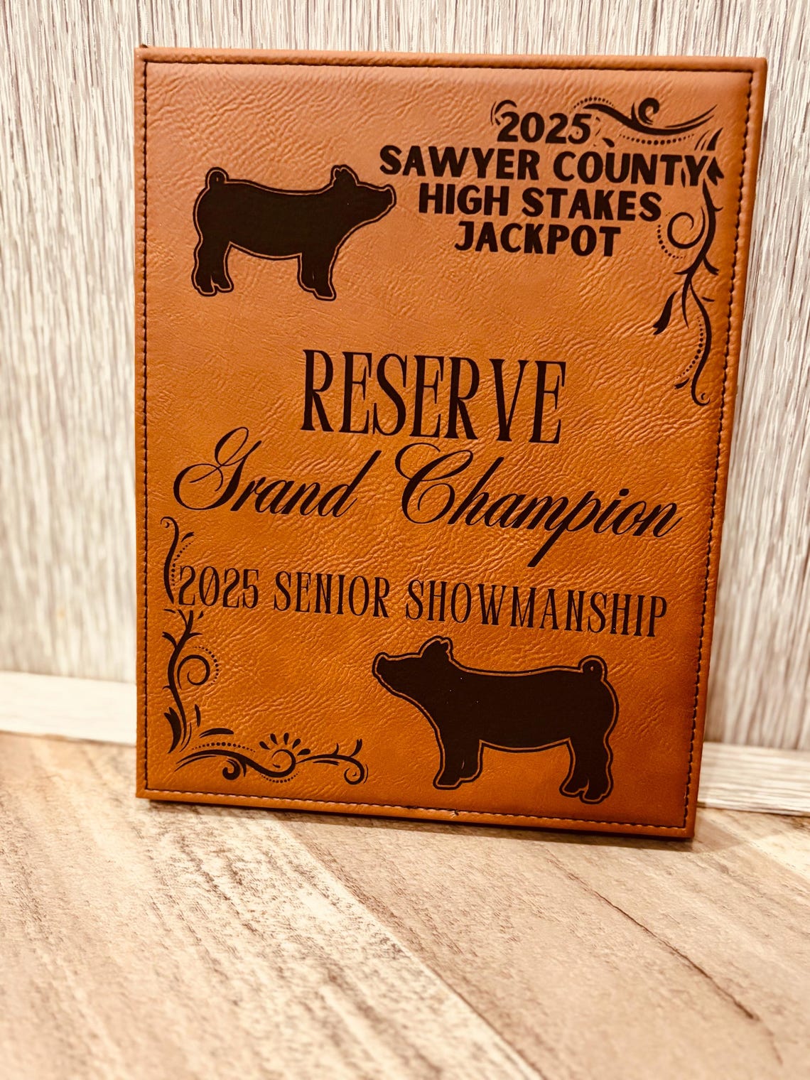 Livestock Showmanship Award, Engraved Leather Award, Livestock Award ...