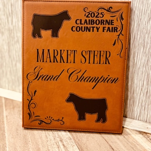 Livestock Showmanship Award, Engraved Leather Award, Livestock Award ...