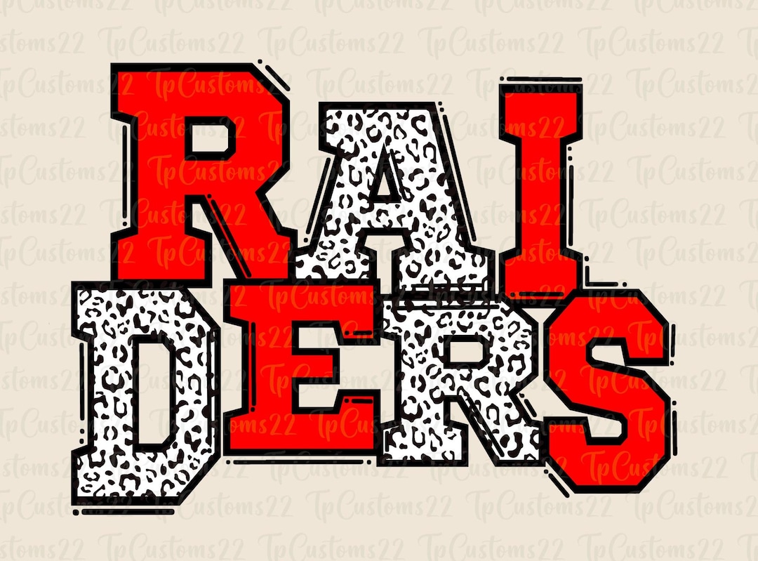 Raiders Red Football PNG, School Mascot Png, Red and White Raiders ...