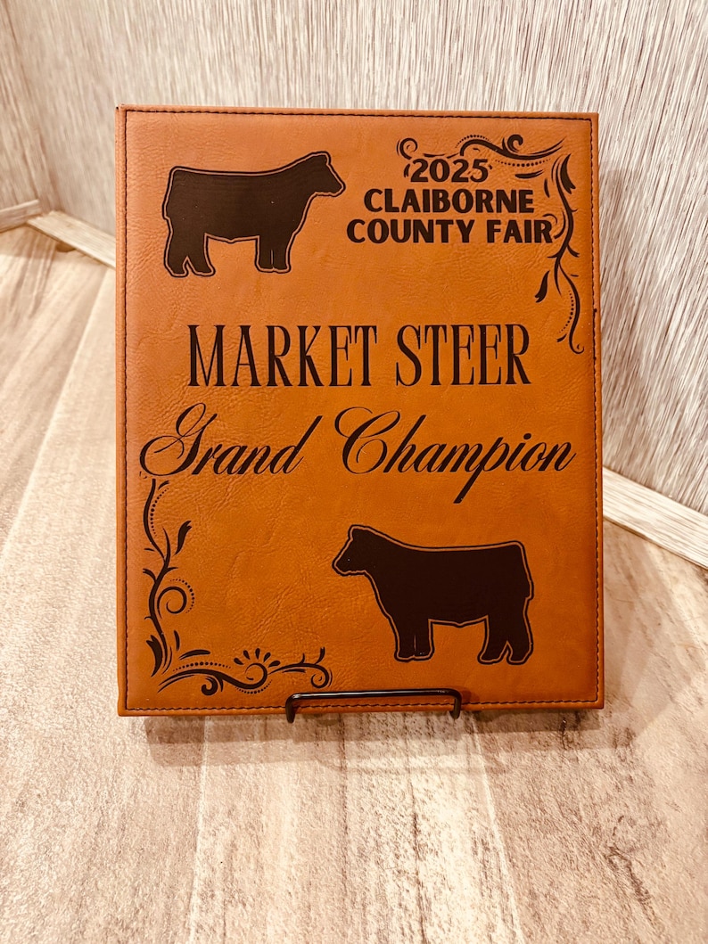 Livestock Steer Show Award Plaque, Steer Show Award, Cattle Show Award ...
