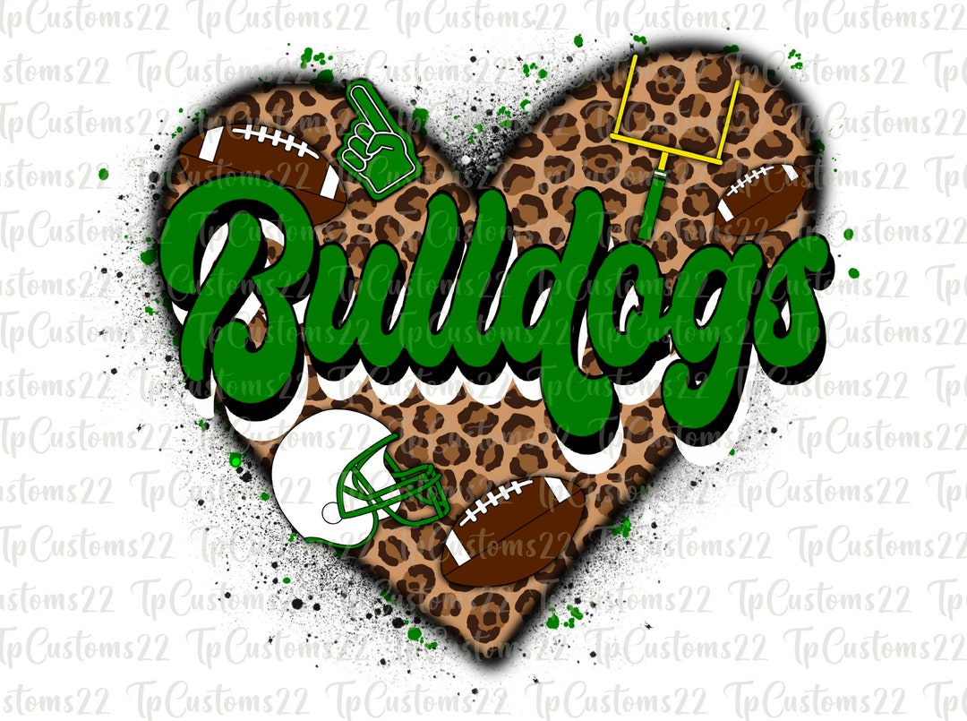 Bulldogs Football PNG, Football Png, Green and White Bulldogs, Football ...