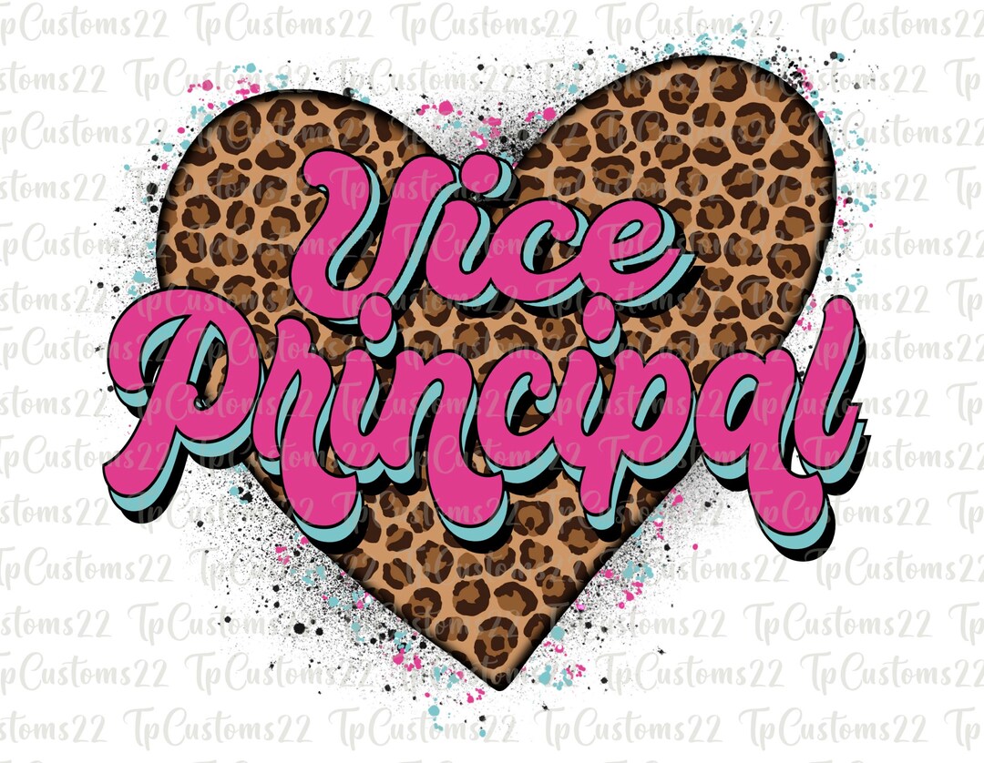 Retro Leopard Vice Principal Sublimation Designs Downloads, Lightening ...