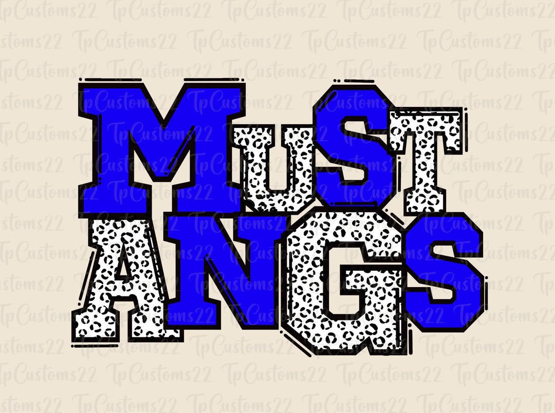 Mustangs Blue Football PNG, School Mascot Png, Blue and White Mustangs ...
