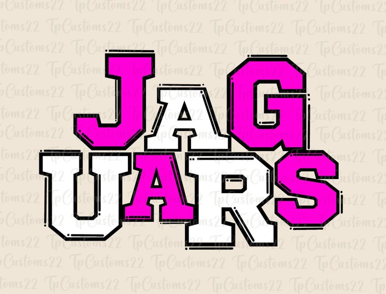 Jaguars Pink Football PNG, School Mascot Png, Pink & White Jaguars ...