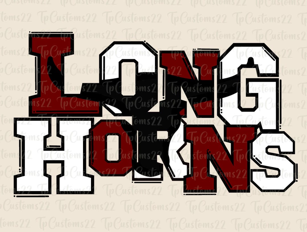 Longhorns Maroon Football PNG, School Mascot Png, Maroon and White ...