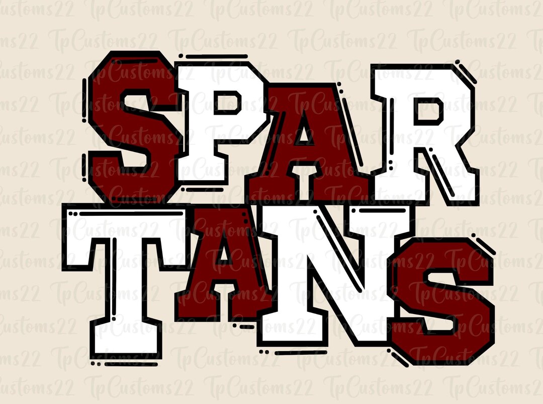 Spartans Maroon Football PNG, School Mascot Png, Maroon and White ...