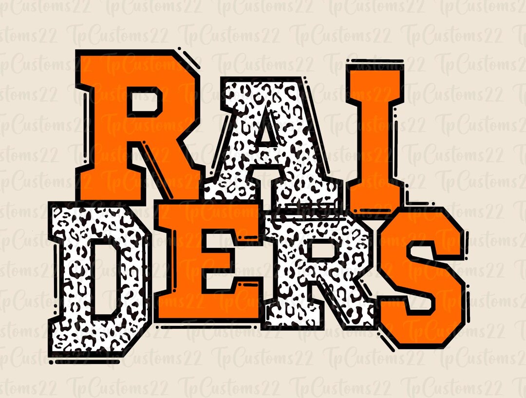 Raiders Orange Football PNG, School Mascot Png, Orange and White ...