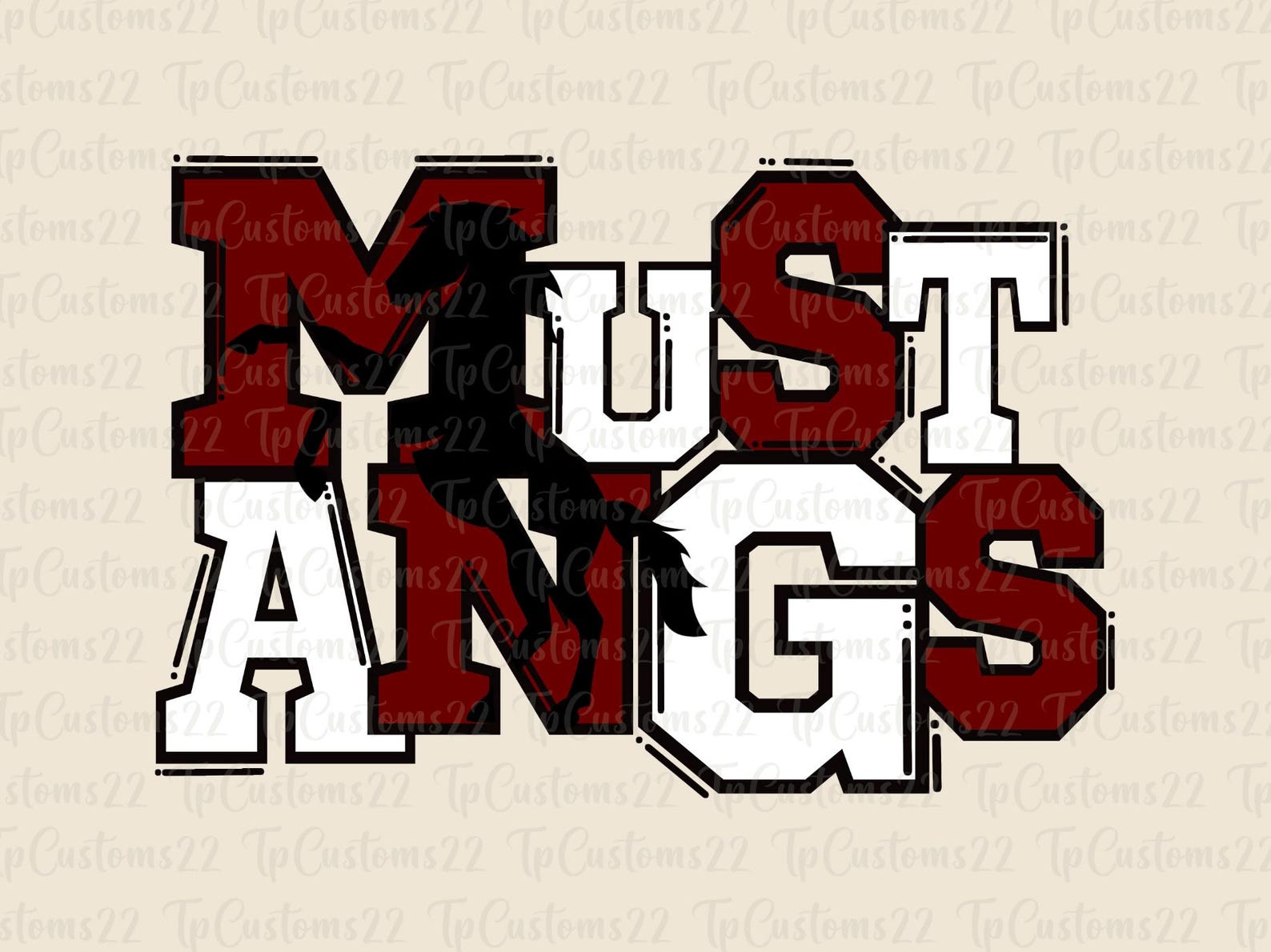 Mustangs Green Football PNG, School Mascot Png, Green and White ...