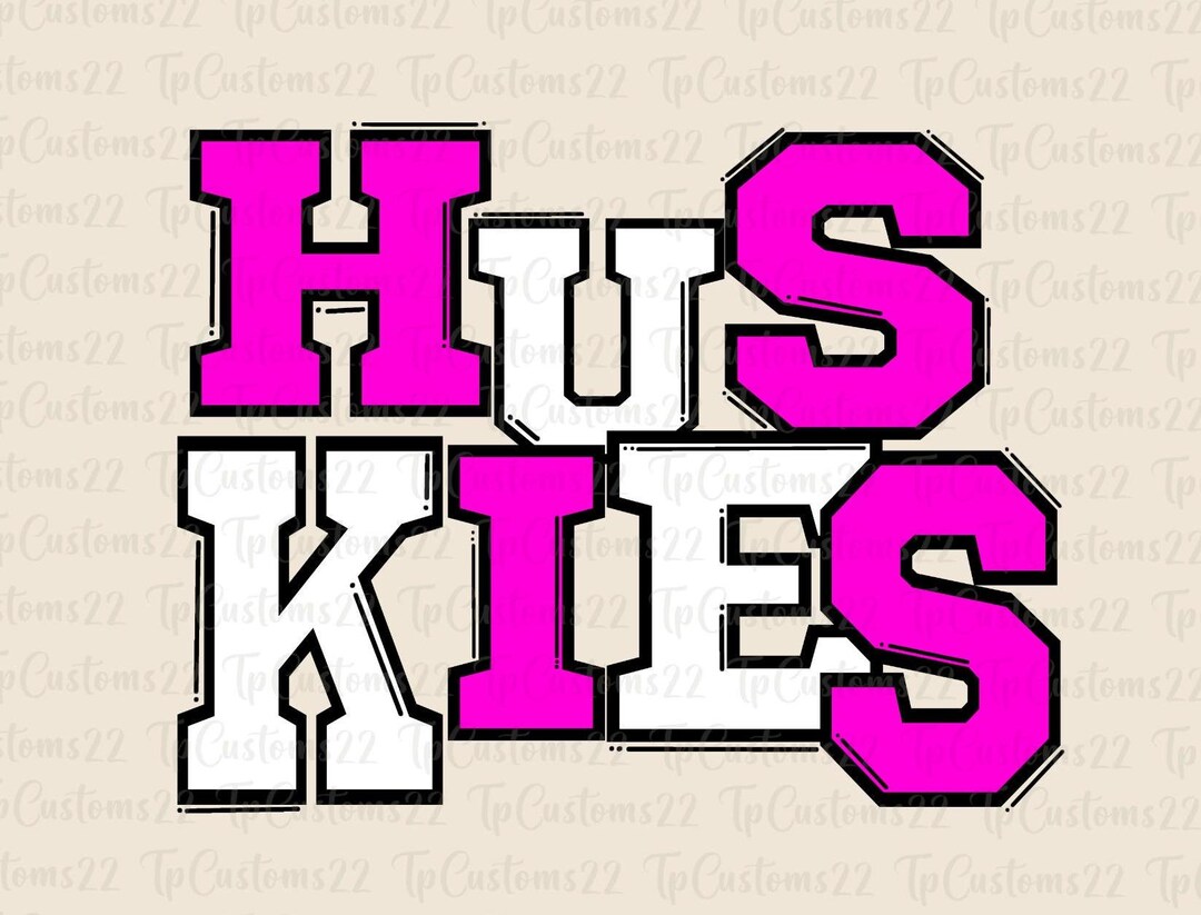 Huskies Pink Football PNG, School Mascot Png, Pink & White Huskies ...