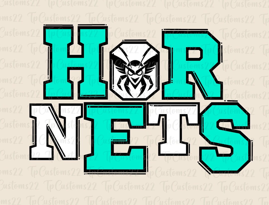 Hornets Mint Football PNG, School Mascot Png, Mint and White Hornets ...